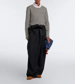 AMI Paris De Coeur Striped Cotton T-shirt