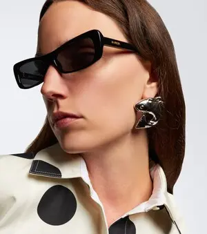 Jacquemus Capri Rectangular Sunglasses - Black