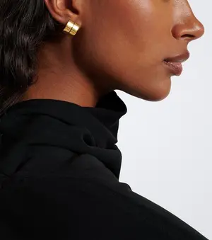 TOTEME Signature -plated Huggie Earrings