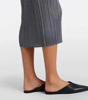 Issey Miyake Basics Pleated Midi Dress - Grey