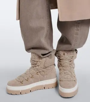 Bogner Vaduz Shearling And Suede Ankle Boots