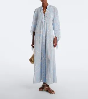 Emilio Pucci Labirinto Silk Crêpe De Chine Kaftan
