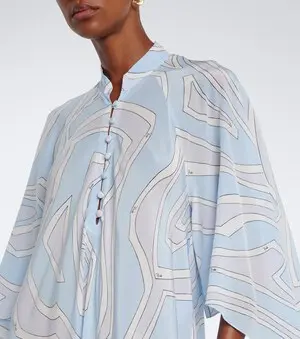 Emilio Pucci Labirinto Silk Crêpe De Chine Kaftan