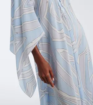 Emilio Pucci Labirinto Silk Crêpe De Chine Kaftan