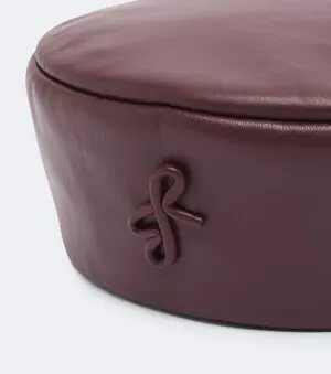 Ruslan Baginskiy Logo Leather Hat - Brown