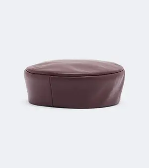 Ruslan Baginskiy Logo Leather Hat - Brown