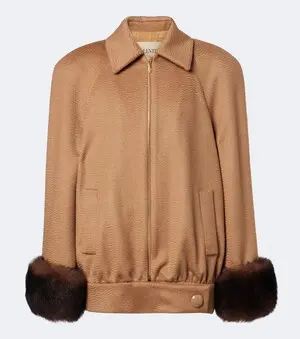 Valentino Garavani Camel Blouson Jacket - Beige