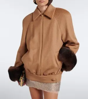 Valentino Garavani Camel Blouson Jacket