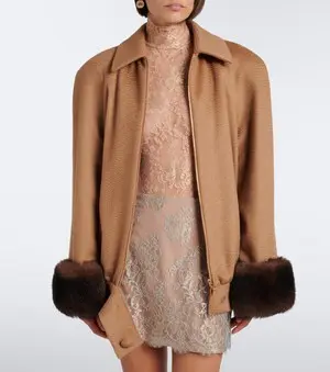 Valentino Garavani Camel Blouson Jacket