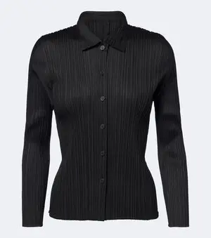 Issey Miyake Basics Pleated Shirt Black