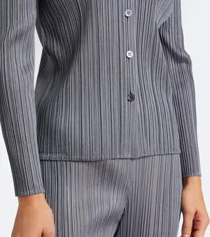 Issey Miyake Basics Pleated Shirt - Grey