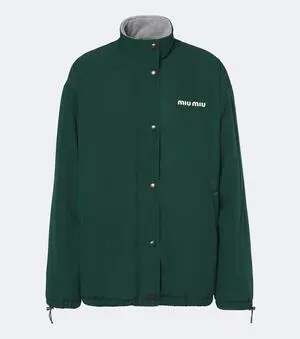 Miu Miu Logo Technical Jacket - Green