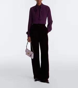 Valentino Garavani Devain Small Floral Jacquard Shoulder Bag