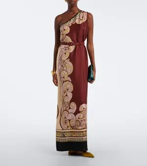 La DoubleJ Kells Printed Silk Twill Maxi Dress