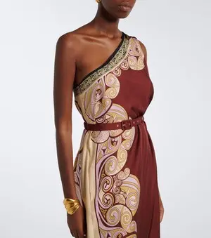 La DoubleJ Kells Printed Silk Twill Maxi Dress