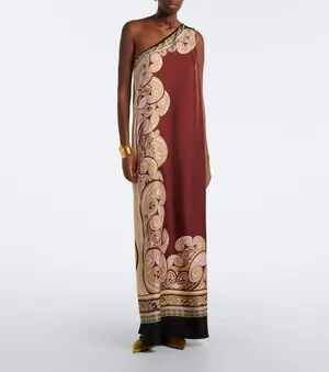 La DoubleJ Kells Printed Silk Twill Maxi Dress