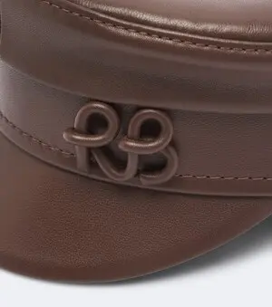 Ruslan Baginskiy Logo Leather Newsboy Cap