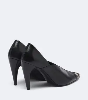 Isabel Marant Étoile Luza Calf Hair-trimmed Snake-effect Leather Pumps