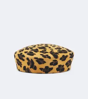 Ruslan Baginskiy Logo Wool Leopard-print Hat