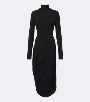 Proenza Schouler Imogen Draped Gathered Jersey Midi Dress