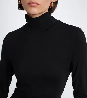 Proenza Schouler Imogen Draped Gathered Jersey Midi Dress