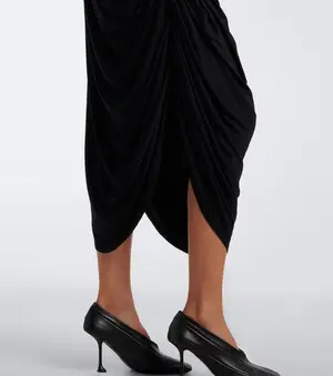Proenza Schouler Imogen Draped Gathered Jersey Midi Dress