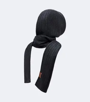 Ruslan Baginskiy Striped Wool-blend Hood