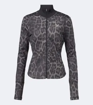 Adidas By Stella McCartney Leopard-print Technical Jacket