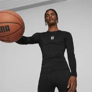 PUMA Hoops Baselayer Long Sleeve Basketball T-shirt - Black