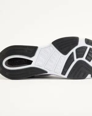 Valentino Garavani Demivee Trainer In Mesh Fabric With Suede Inserts