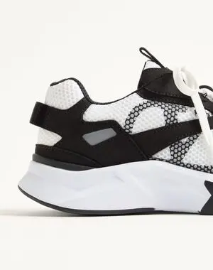 Valentino Garavani Demivee Trainer In Mesh Fabric With Suede Inserts