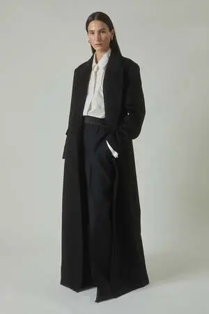 HEIRLOME Pascal Coat In Camel Hair - Black