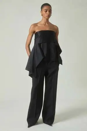 HEIRLOME Rosario Top In Satin - Black