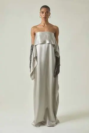 HEIRLOME Luz Dress In Satin - Silver