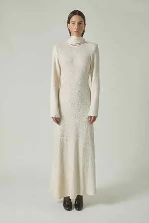 HEIRLOME Mercedes Dress In Boucl - Cream