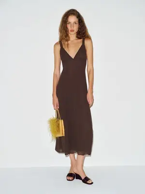 REFORMATION Maribella Dress Brown