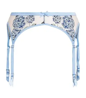 FLEUR DU MAL Silk-blend Hydrangea Garter
