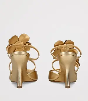 Zimmermann Metallic Leather Belara Wedge Sandals 85
