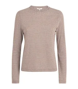 ME+EM Organic Cotton Stripe Long Sleeve Top
