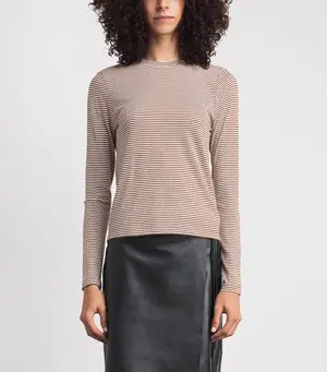 ME+EM Organic Cotton Stripe Long Sleeve Top