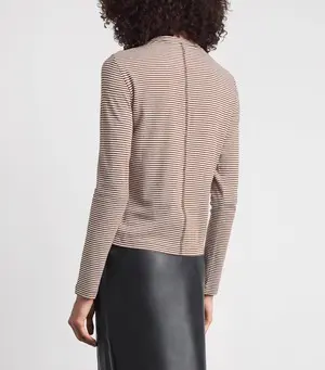 ME+EM Organic Cotton Stripe Long Sleeve Top
