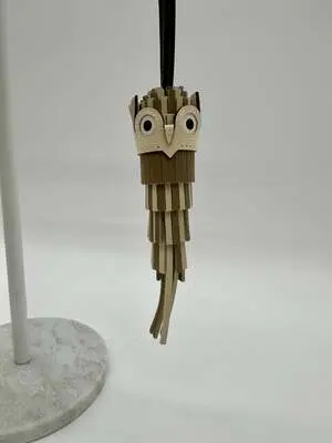Hermès Chouette Owl Charm Marfa/ Craie/ Noir /nata /blanc Milo, Swift And Epsom - Multi