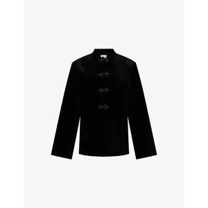 ROHE FRAMES Pankou Knotted Cotton Velvet Jacket - Black