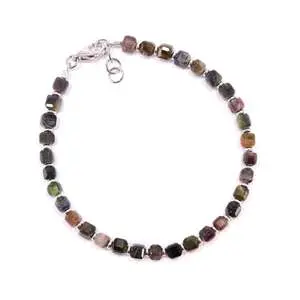 MINERALGEMS ✩ STUDIO Tourmaline And Silver Bracelet - Green