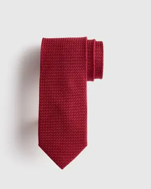 Quince 100% Silk Grenadine Tie - Salsa