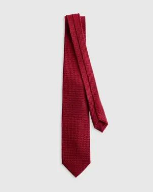 Quince 100% Silk Grenadine Tie - Salsa