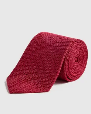 Quince 100% Silk Grenadine Tie - Salsa
