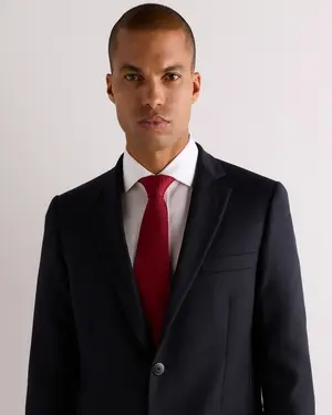 Quince 100% Silk Grenadine Neck Tie - Salsa