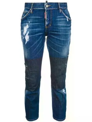 Dsquared2 Slouch Cropped Jeans - Blue