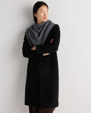 Quince 100% Merino Wool Large Triangle Scarf - Charcoal